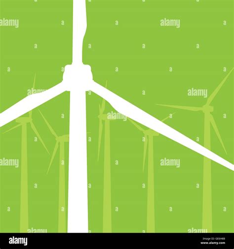 Wind Electricity Generators Vector Background For Poster Stock Vector Image And Art Alamy