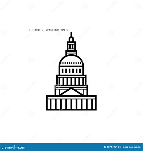 Us Capitol Washington Dc Vector Illustration Decorative Design Stock Vector Illustration Of