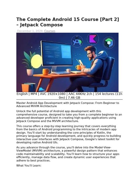The Complete Android 15 Course Part Ii Pdf Android Operating