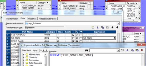 Creating Expression Transformation In Informatica