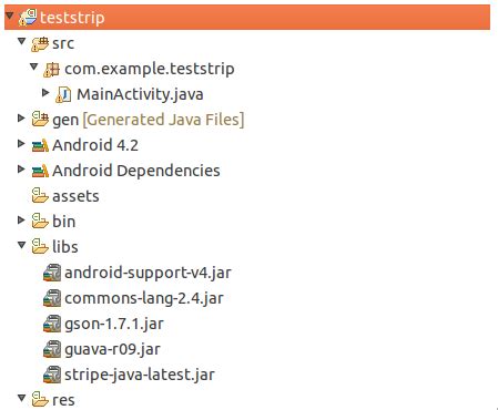 Java Integrating Stripe With Android App Stack Overflow