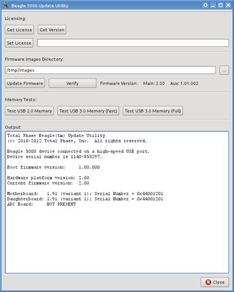 How To Update Firmware For The Beagle Usb 5000 V2 Superspeed Protocol