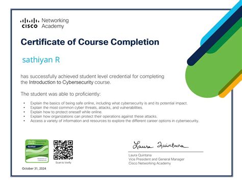 i am thrilled to share that i have successfully completed the cisco cyber security course 🎓