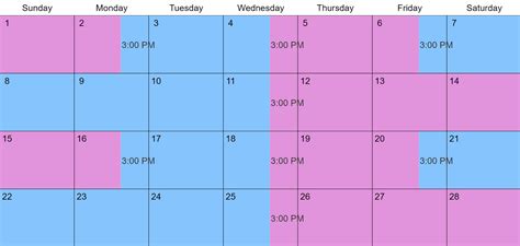 Examples Of Joint Custody Schedules 2255 And 3344