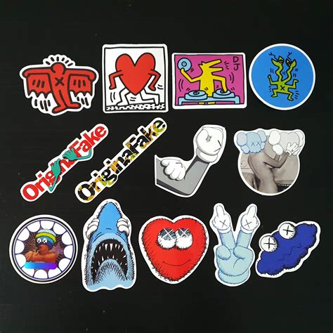 Keith Haring And Kaws Sticker Laptop Skateboard Luggage Hobbies