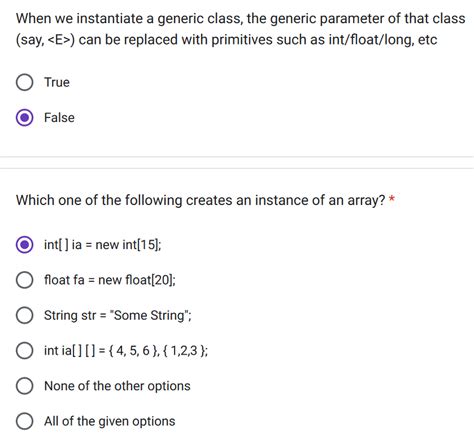 solved when we instantiate a generic class the generic