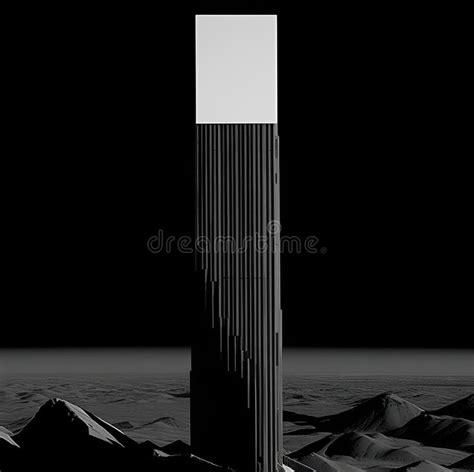 Ai Generated Illustration Of An Abstract Photo Of A Monolith With A Patterned Black And White