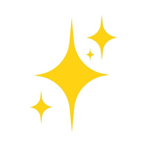 Premium Vector Yellow Glitter Stars Twinkling Sparkle Icon Vector
