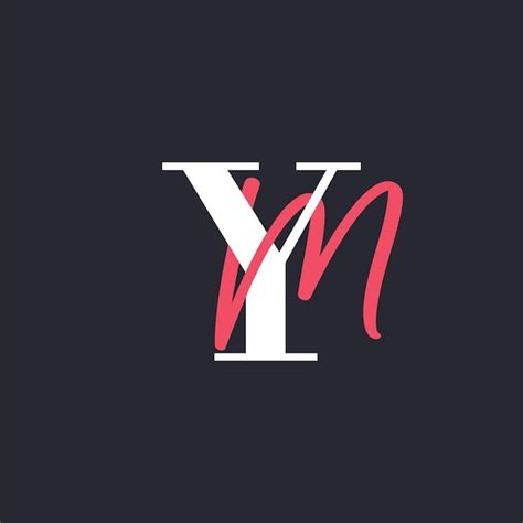 Premium Vector Letter Ym Logo Perfectly Blended Initials Ym Letter Logo Design