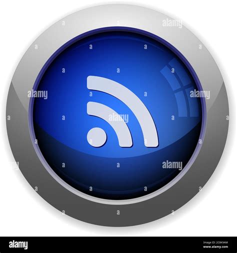 Blue Glossy Radio Signal Button Stock Vector Image And Art Alamy