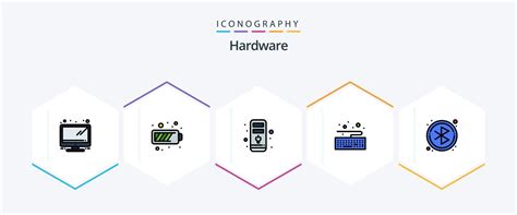 Hardware 25 FilledLine icon pack including . searching. cpu. circle. type 19214362 Vector Art at ...
