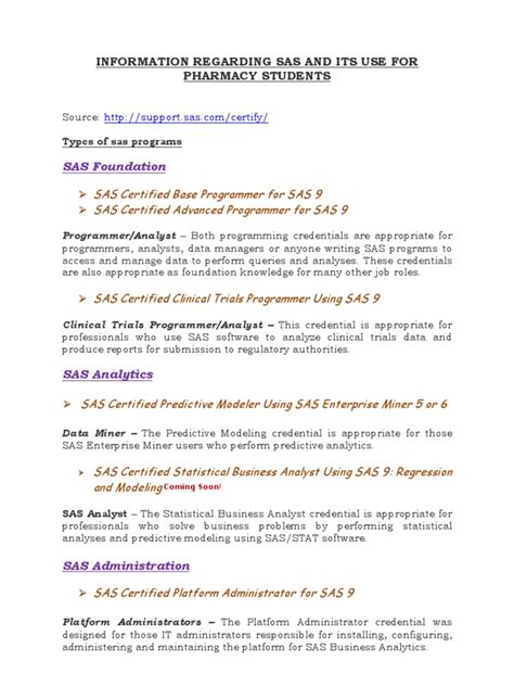sas pdf sas software professional certification