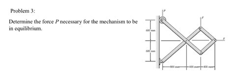 Solved Problem 3 Determine The Force P Necessary For The Chegg Com