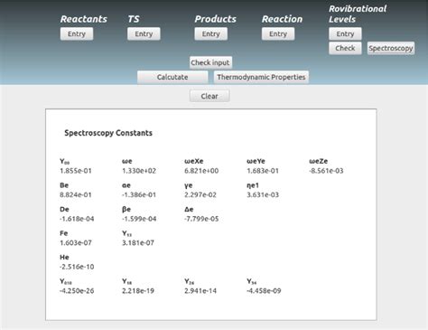 Table With The Spectroscopic Constants Download Scientific Diagram