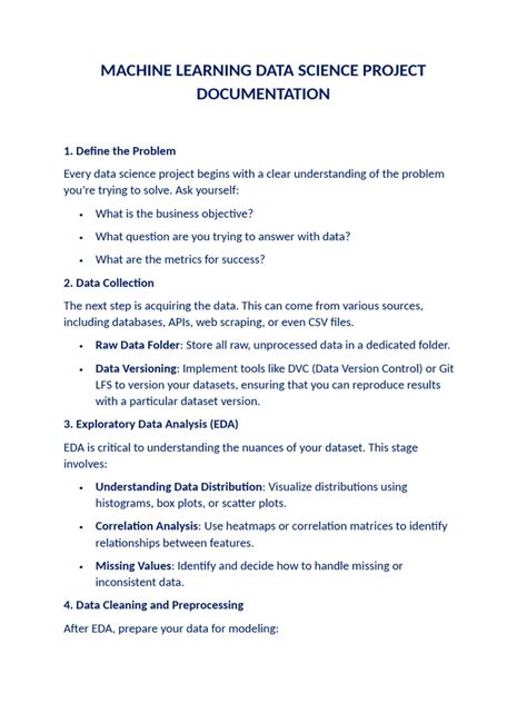 Machine Learning Data Science Project Documentation Pdf Machine