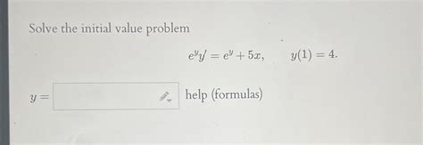 solved solve the initial value