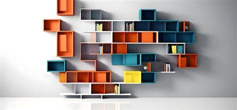 Premium AI Image The Exquisite Artistry Of The Customizable Modular Bookshelf System