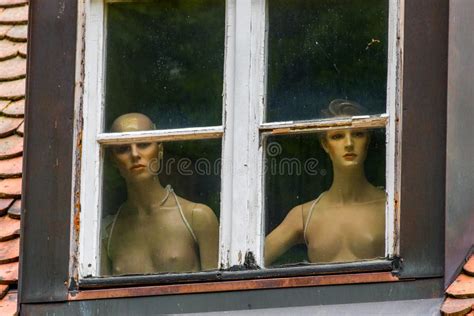 Naked Women Behind A Window Stock Photo Image Of Window Mannequin