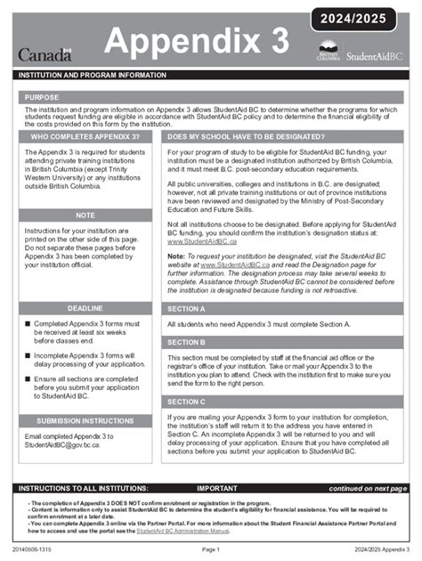 Bc Student Aid Application Appendix 3 And Why Its Taking Fill Out And