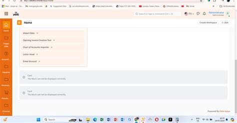 Card The Block Can Not Be Displayed Correctly Erpnext Frappe Forum
