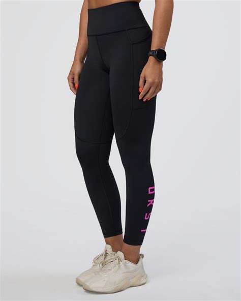 Rep Ultra High Rise 78 Legging Pockets Black Ultra Fuchsia Lskd