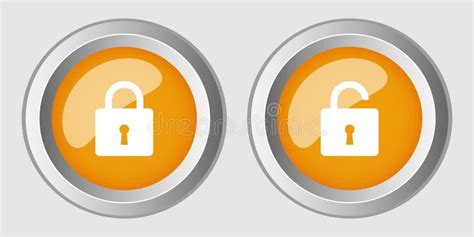 Lock And Unlock Button In Internet Stock Vector Illustration Of Internet Button 181976994