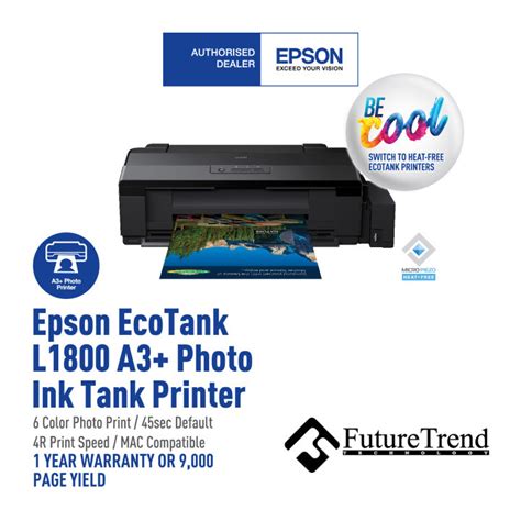 Epson L18050 6 Colour A3 Original Ink Tank System Printer Lazada