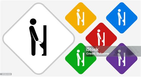Pipis Warna Urinal Berlian Vektor Ikon Ilustrasi Stok Unduh Gambar