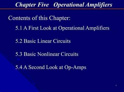 Chapter 05 Ppt Operational Amplifier Ppt