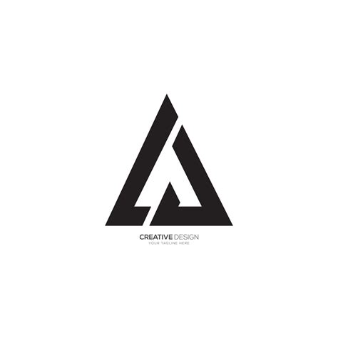 Triangle Letter L J A Modern Art Monogram Unique Logo 22188515 Vector Art At Vecteezy