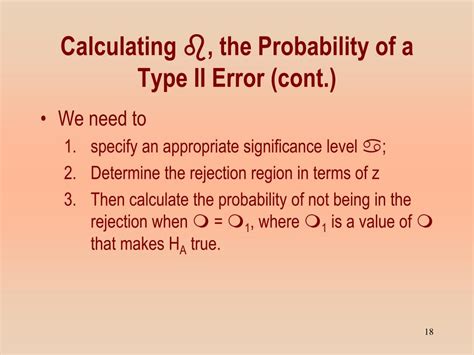 Ppt Required Sample Size Type Ii Error Probabilities Powerpoint
