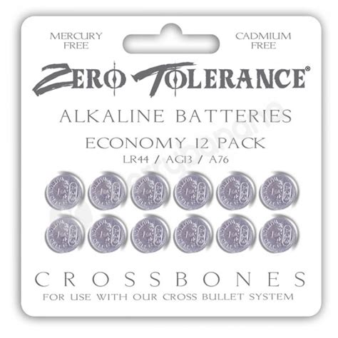Crossbones Lr44 Alkaline Batteries 12 Pack Sex Toy Batteries