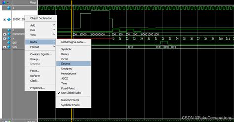 fpga系列 hdl：modelsim显示模拟波形 十进制格式数值 临时方法和设置持久化的默认值 modelsim波形显示改为十进制 csdn博客