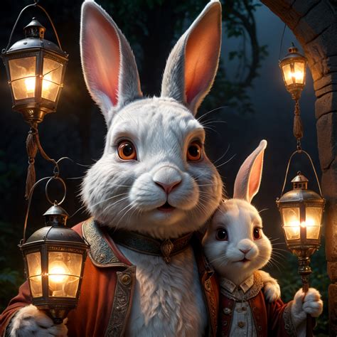 Premium Free Ai Images Handsome Rabbit Father With Beautiful Human