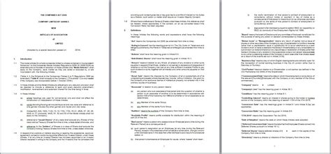 Model Articles Of Association Eloquens