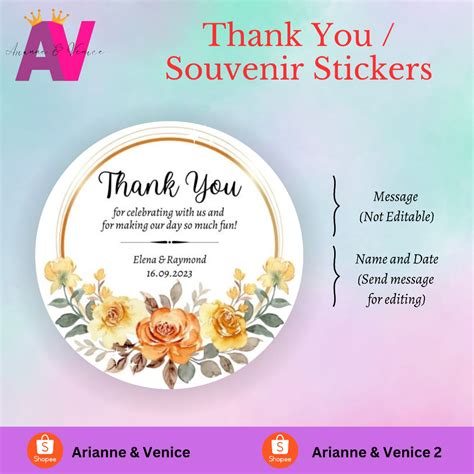 Customized Souvenir Stickers Envelope Stickers Wedding Stickers
