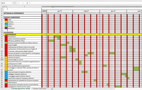 Cronoprogramma Che Copia E Compatta Le Lavoraizoni Per Stampa Settimanale