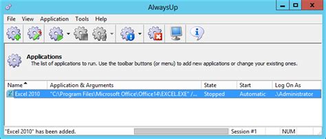 how to run excel 2010 as a windows service 8 2012 7 2008 vista 2003 xp