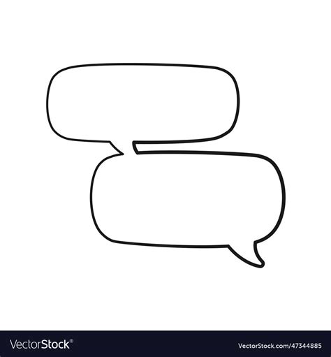Empty Speech Bubble Multiple Conversation Vector Image