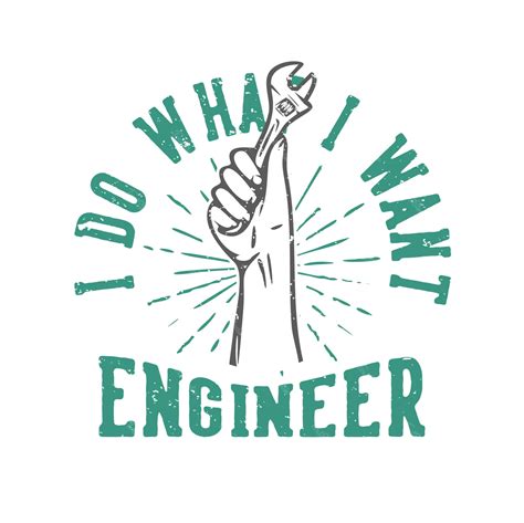Vintage Retro Engineer Quote Design Vector File Illustrator Premium