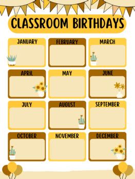 Classroom Birthday Poster By Miss Sweet S Store TPT