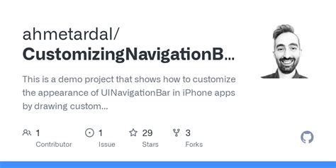 GitHub Ahmetardal CustomizingNavigationBarBackground This Is A Demo Project That Shows How To