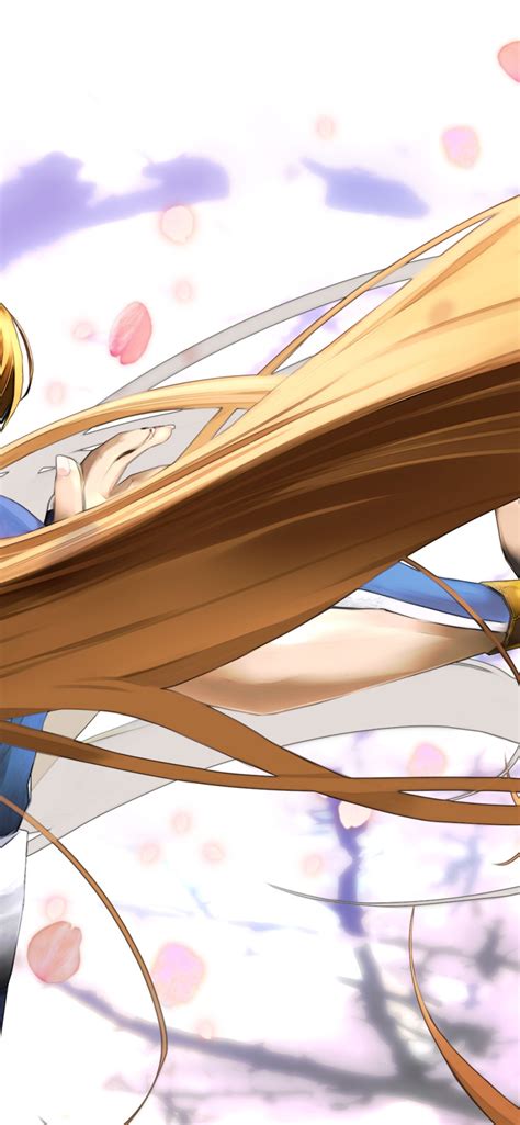 Download Wallpaper Sakura Red Flowering Dead Or Alive Long Hair