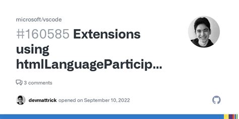 Extensions Using HtmlLanguageParticipants Don T Activate Vscode Html Language Features Issue