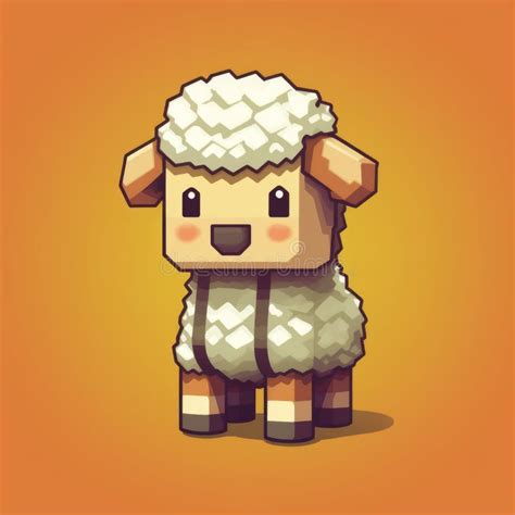 Creating A Cute Sheep Character In Minecraft With Pixel Art Stock Illustration Illustration Of