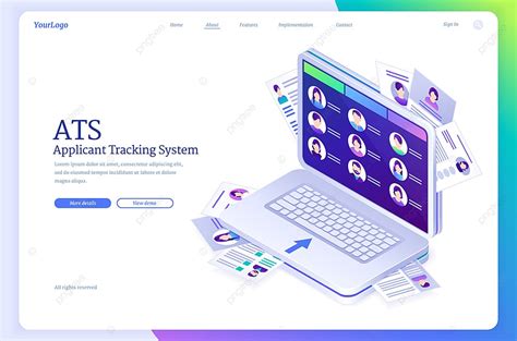Ats Applicant Tracking System Isometric Banner Template Download On Pngtree
