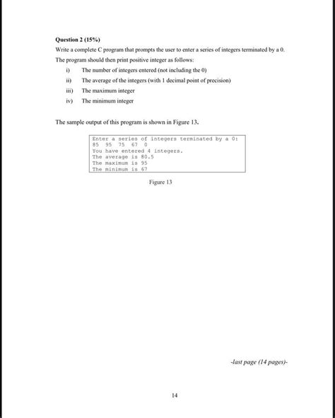 Solved Question 2 15 Write A Complete Program That