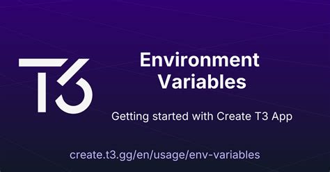 environment variables create t3 app