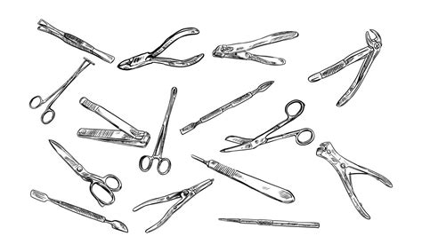 Manicure Tools Handdrawn Collection 53638495 Vector Art At Vecteezy