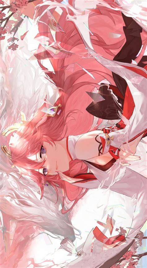 Yae Miko Wallpaper Милые рисунки Причудливые картинки Акварельные